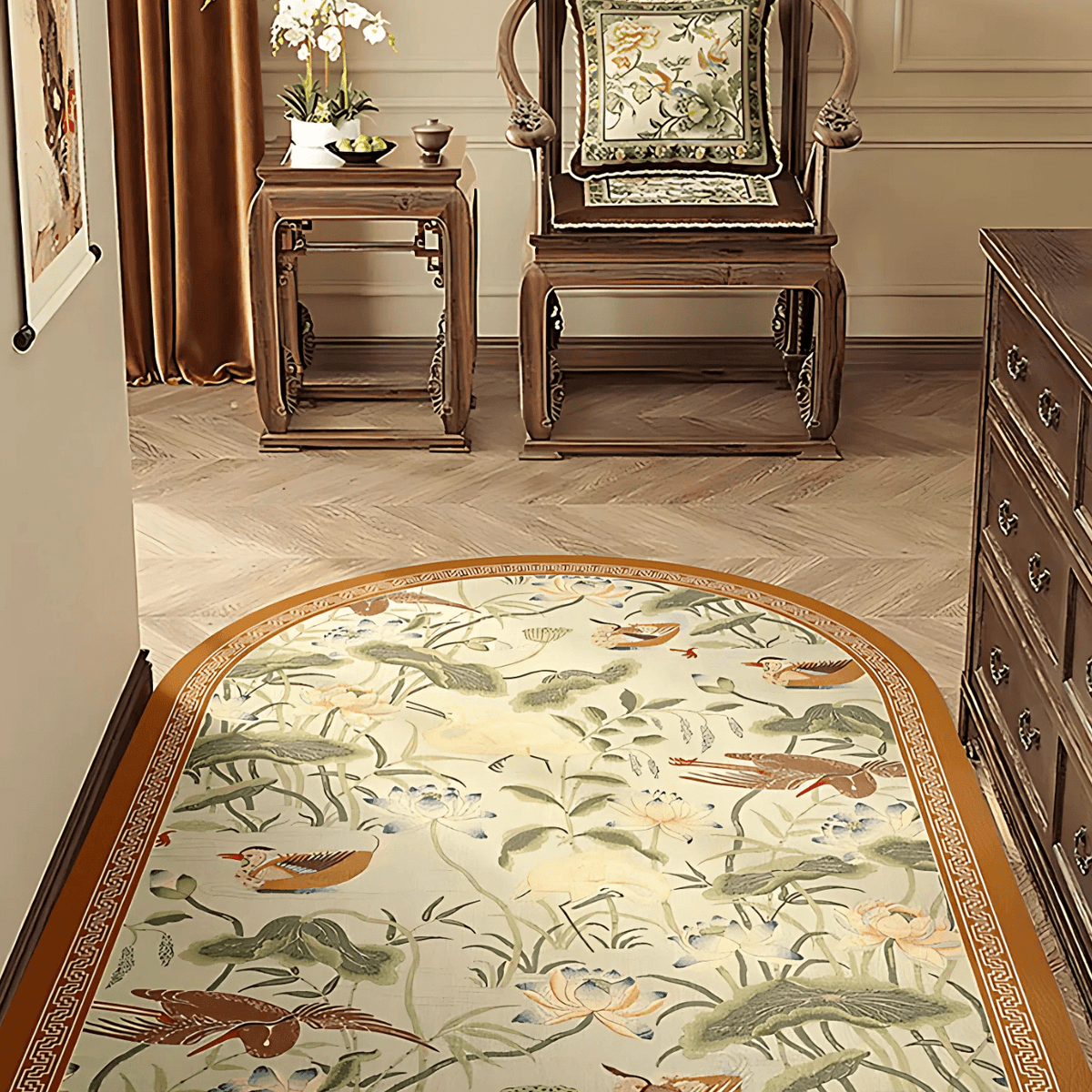 Crimson Serenity Door Mat | Zen & Peaceful Oversized Entrance Mat ...