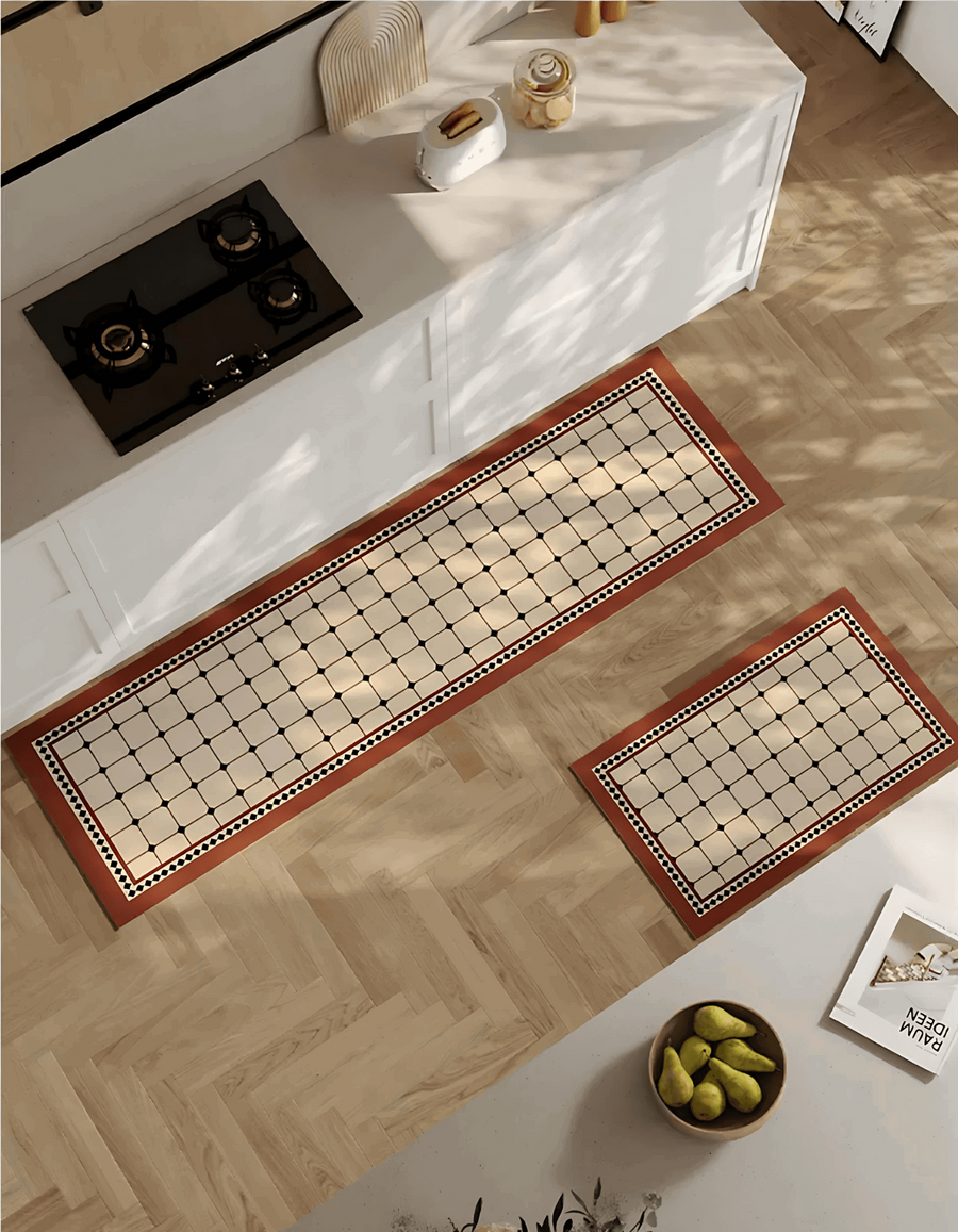 Roman Tile Kitchen Mat | Stylish & Non-Slip Kitchen Rug | 18*30 ...