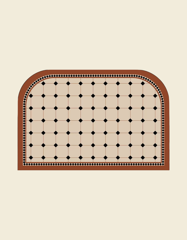 Roman Tile Door Mat | Stylish Retro Tile Design Entrance Mat – Maison Matta