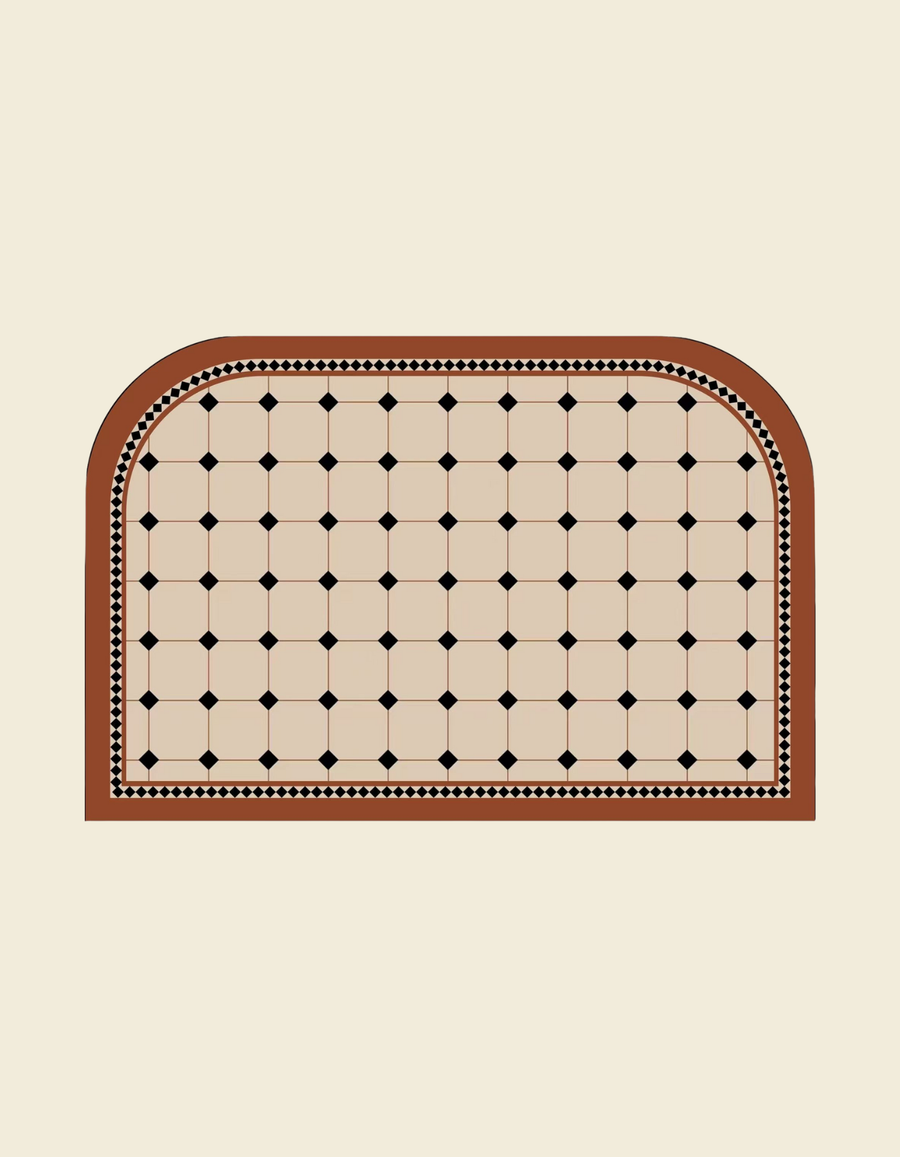 Roman Tile Door Mat | Stylish Retro Tile Design Entrance Mat – Maison Matta