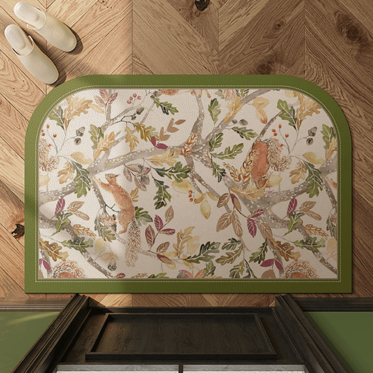 Woodland Whisper Door Mat | Oversized Autumn Forest Entrance Mat ...