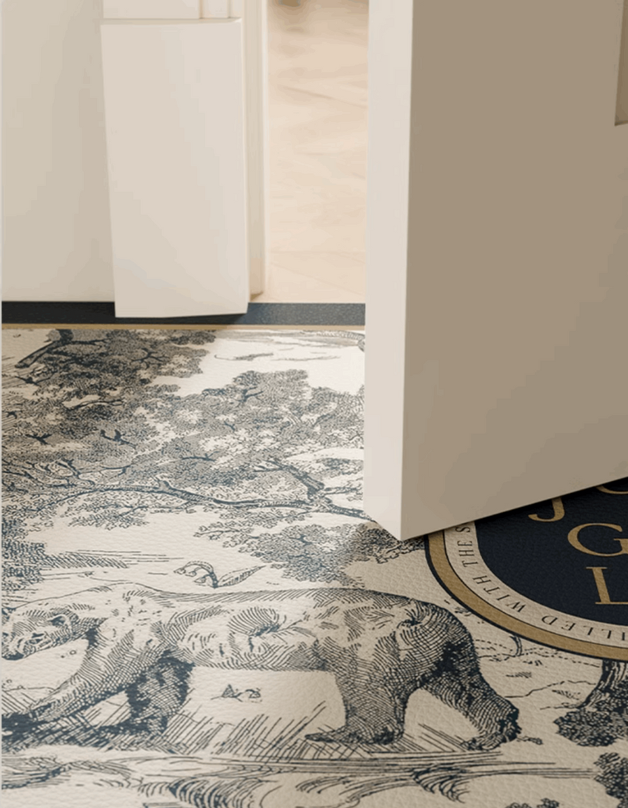 Blue Jungle Door Mat | Classic Arched Indoor Welcome Mat | 24*35 ...