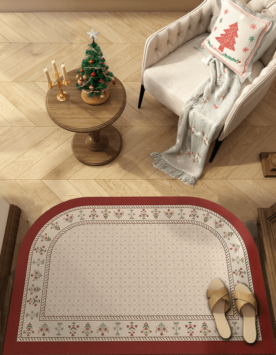 Ornate Bloom Door Mat | Elegant Entrance Mat for Your Winter Home ...