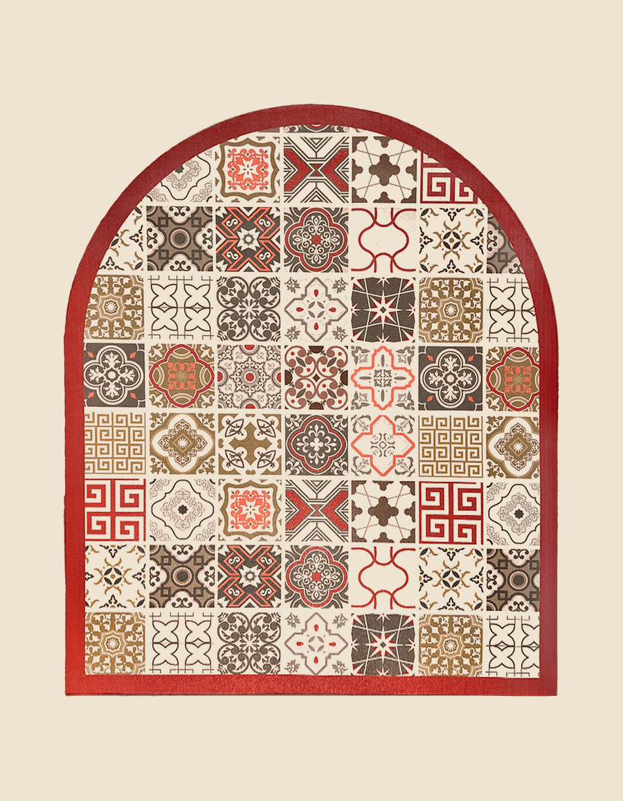 Mexican Tile Door Mat l Terracotta & Green Indoor Welcome Mat | 40*47 ...