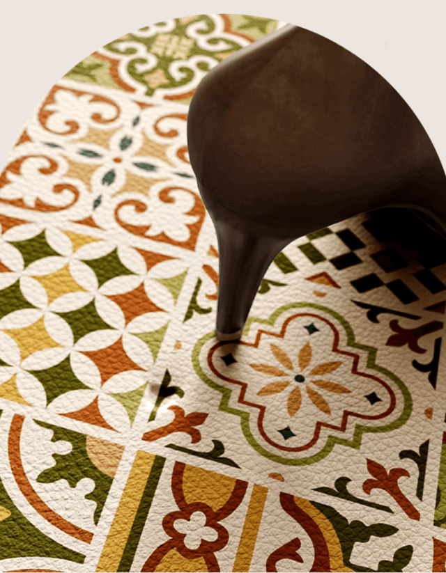 Mexican Tile Door Mat l Terracotta & Green Indoor Welcome Mat | 40*47 ...